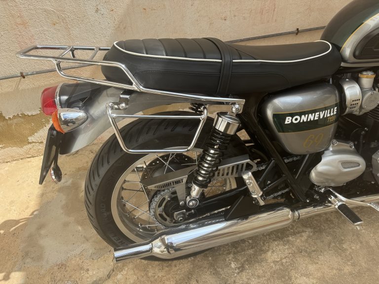 Full set Rear luggage carrier and racks chrome for saddlebags Triumph ...