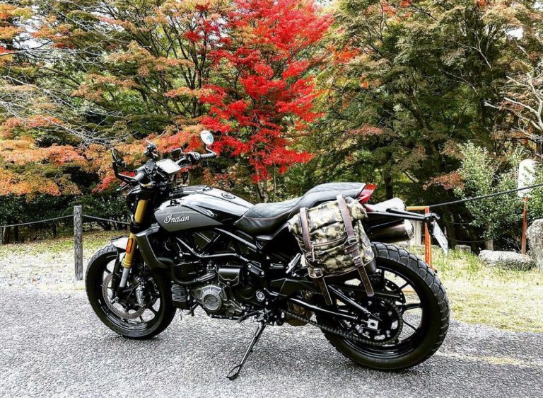 Saddlebag holder (left side) Indian FTR1200 satin black - La Poderosa ...