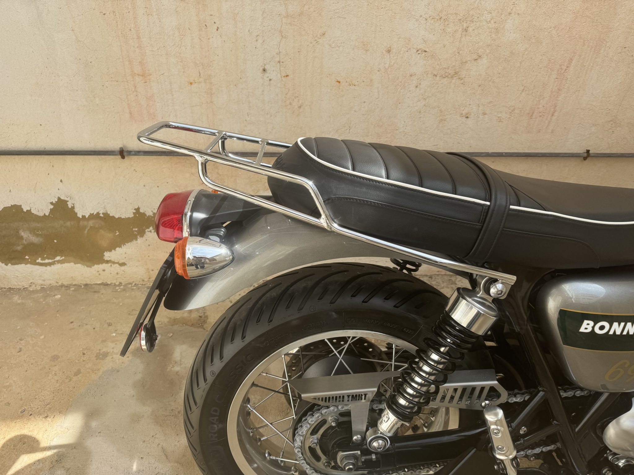 Full set Rear luggage carrier and racks chrome for saddlebags Triumph ...