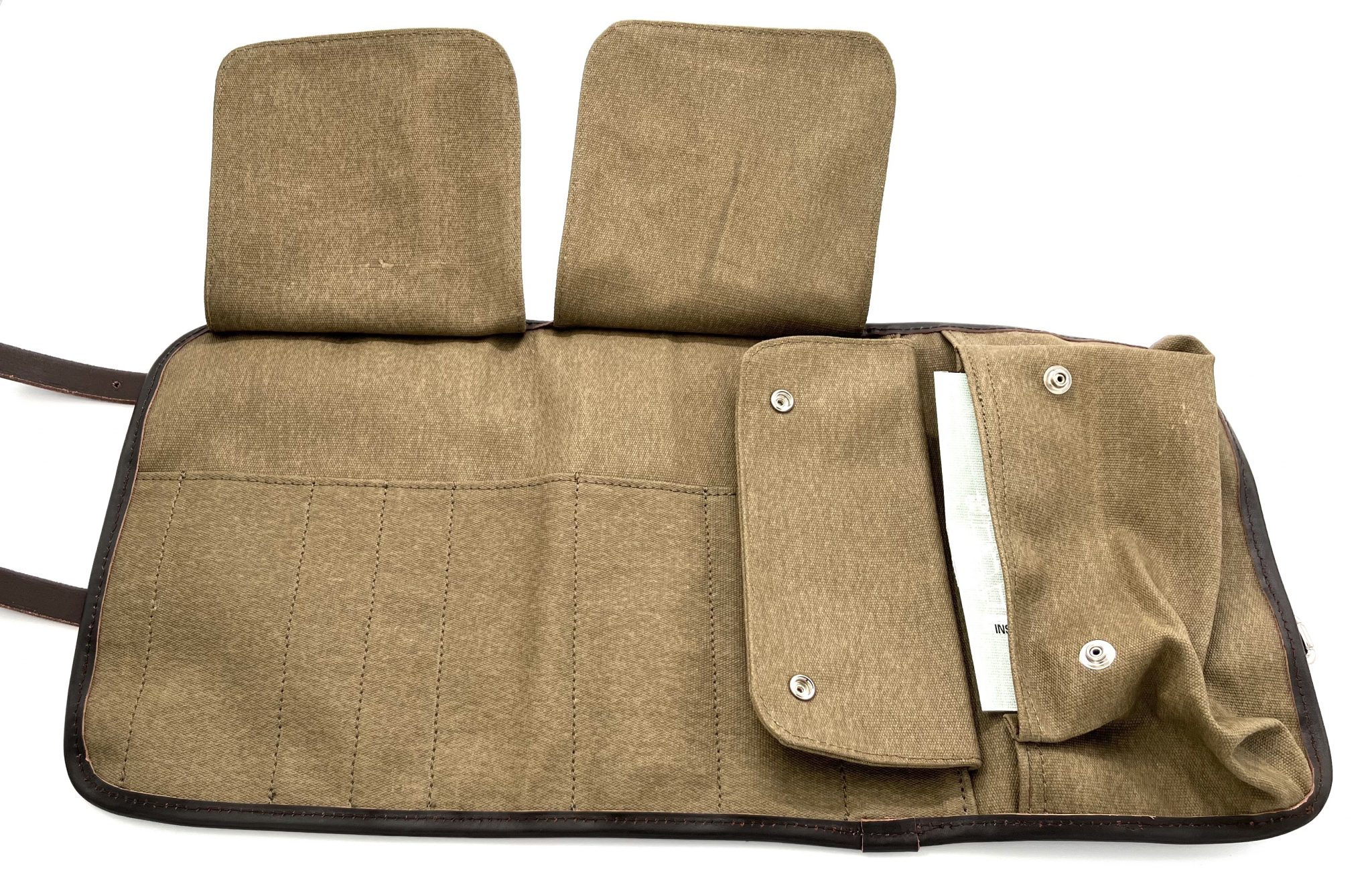 Atacama waxed canvas and real leather tool bag - La Poderosa Goods ...