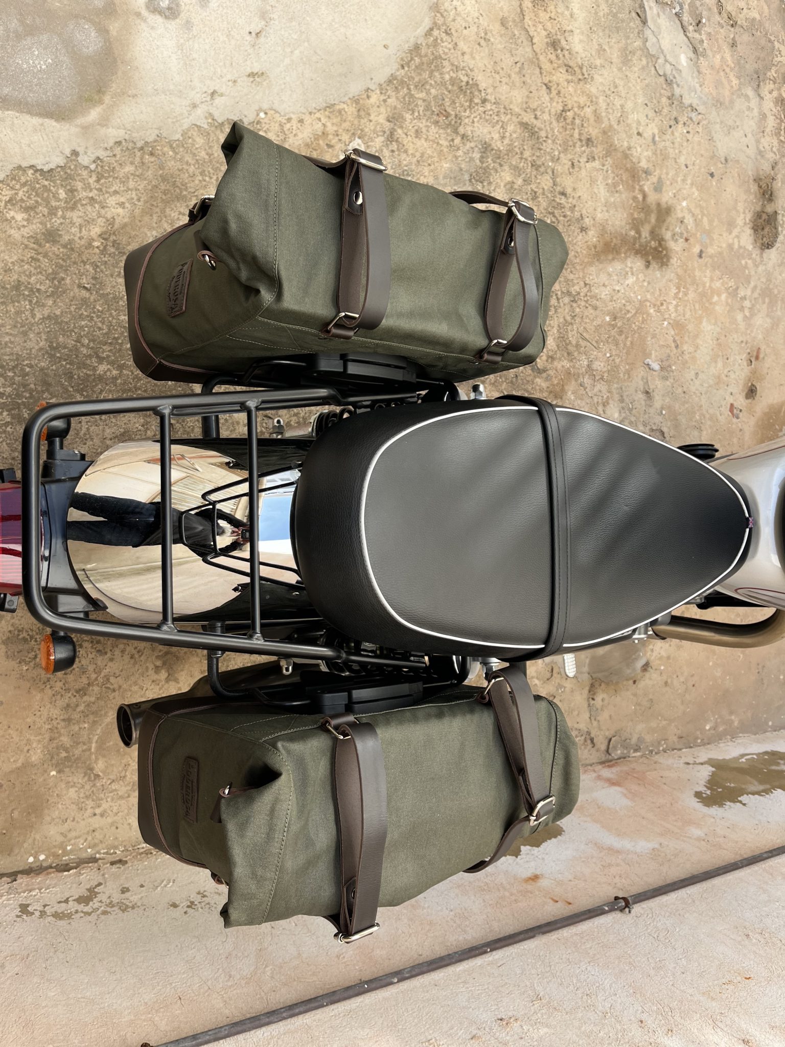 Full set Rear luggage carrier and racks for saddlebags BSA Goldstar 650 ...