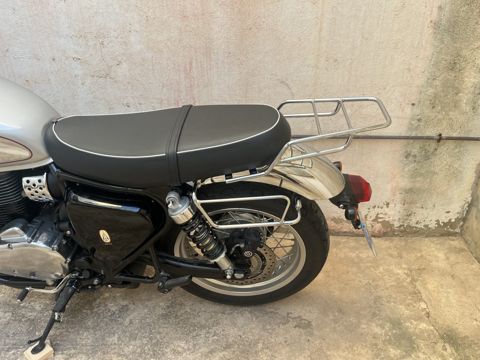 Full set Rear luggage carrier and racks chrome for saddlebags BSA ...