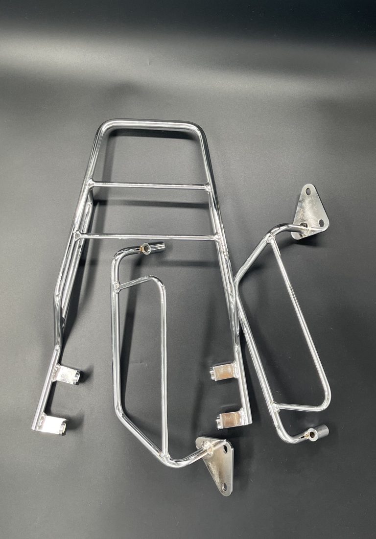 Full set Rear luggage carrier and racks chrome for saddlebags BSA ...