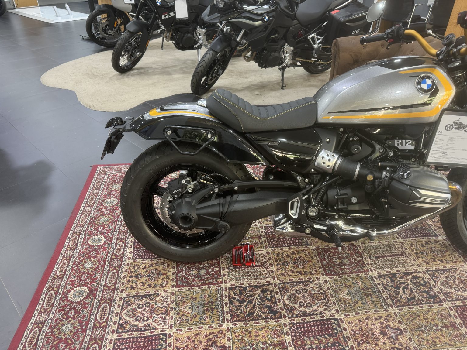 Saddlebag rack double (Both Sides) BMW R12 Cruiser - Satin Black - La ...