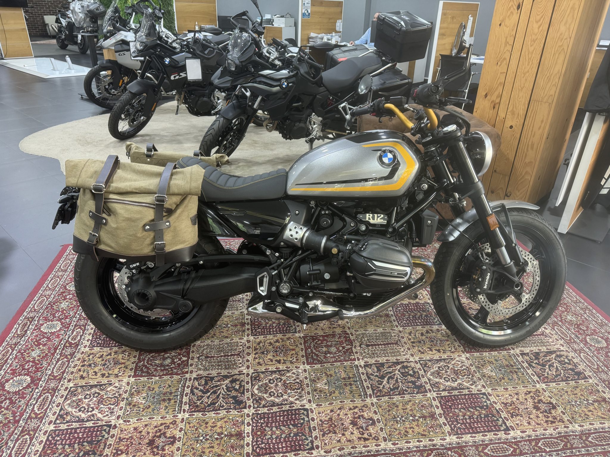 Saddlebag rack double (Both Sides) BMW R12 Cruiser - Satin Black - La ...
