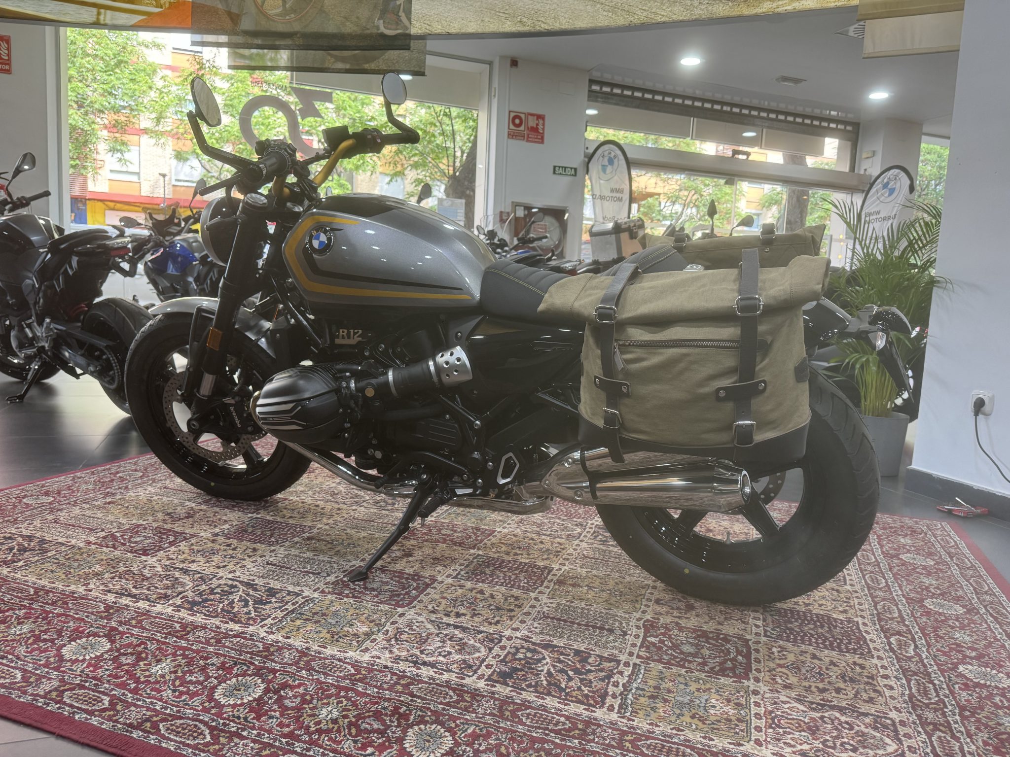 Saddlebag rack double (Both Sides) BMW R12 Cruiser - Satin Black - La ...