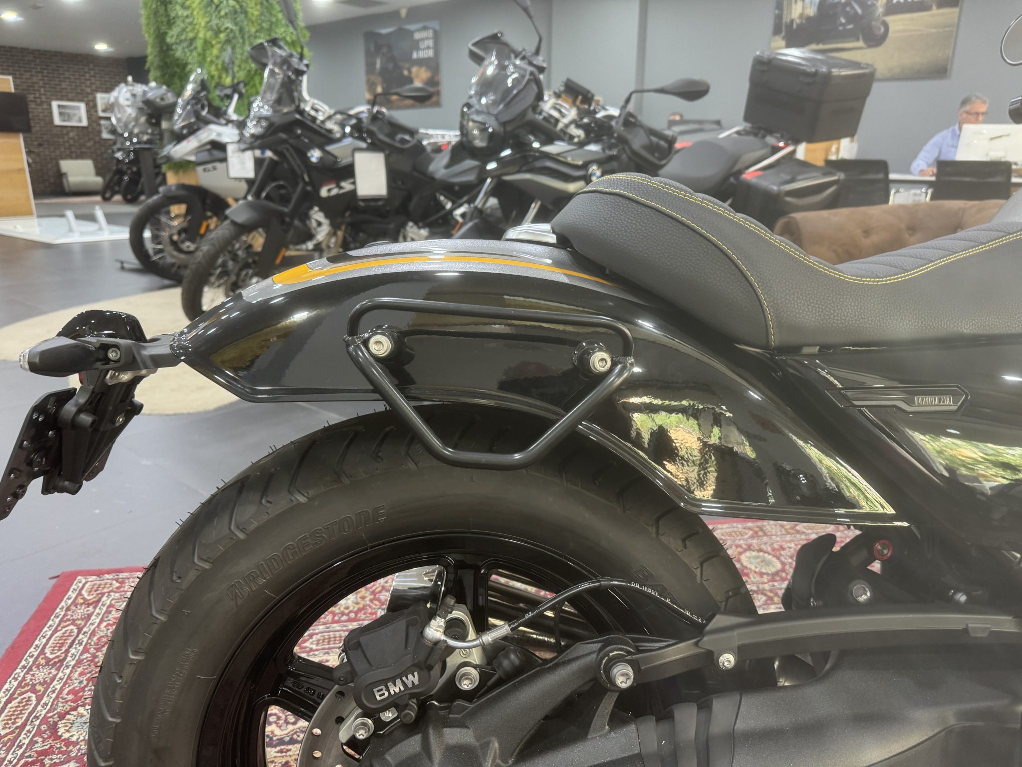 Saddlebag rack double (Both Sides) BMW R12 Cruiser - Satin Black - La ...