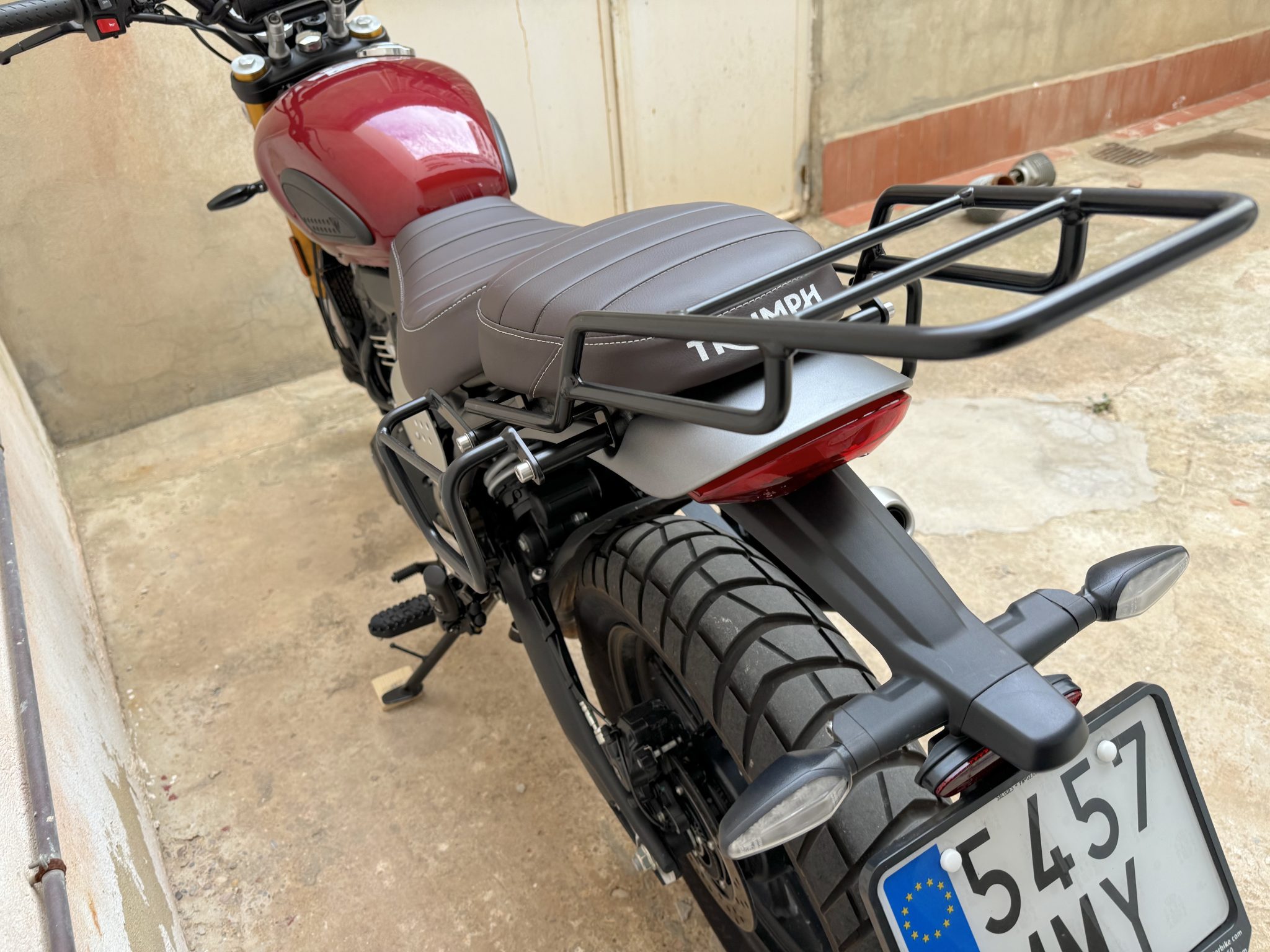 Full set Rear luggage carrier and racks for saddlebags Triumph 400X ...