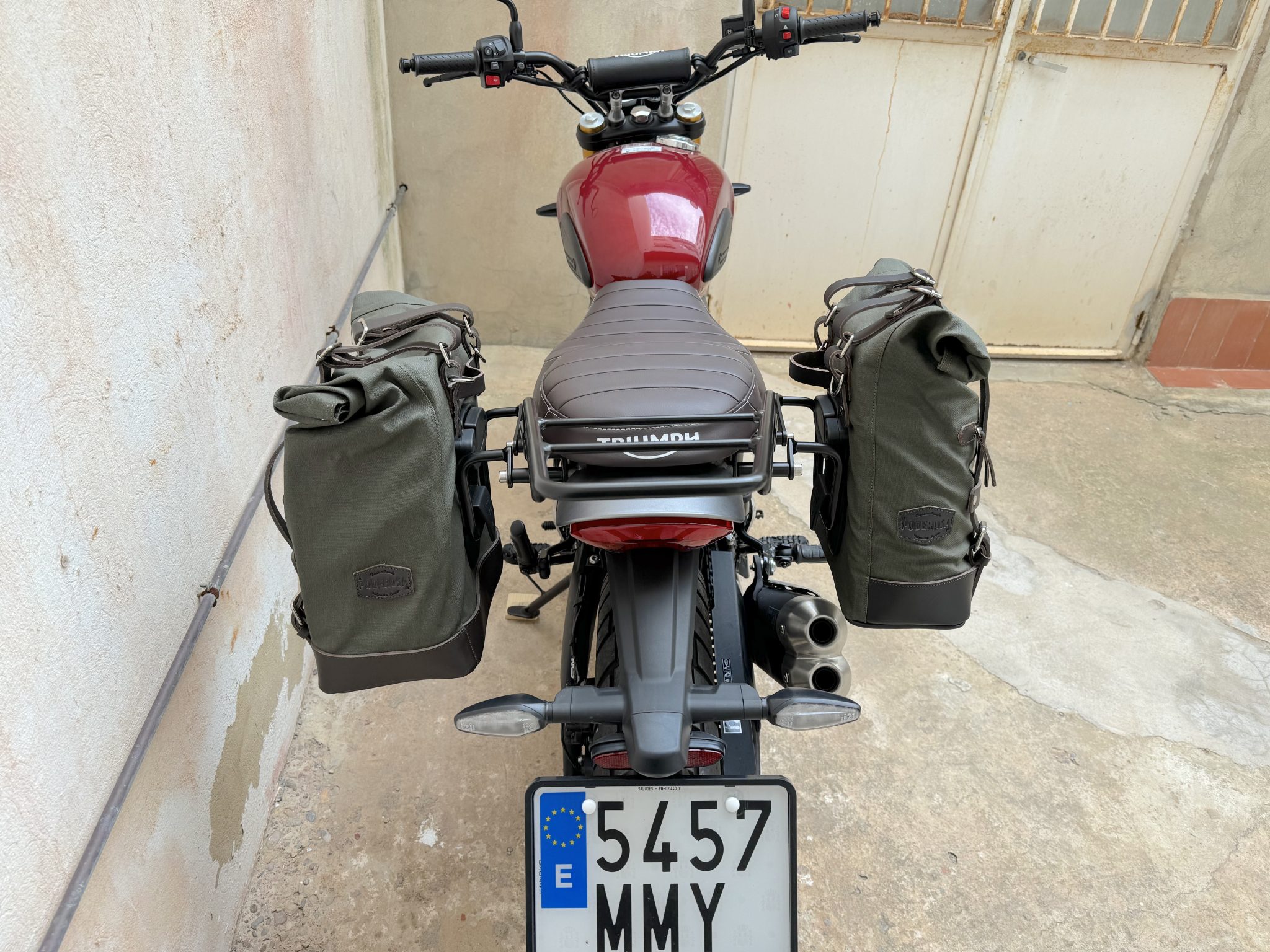 Full set Rear luggage carrier and racks for saddlebags Triumph 400X ...