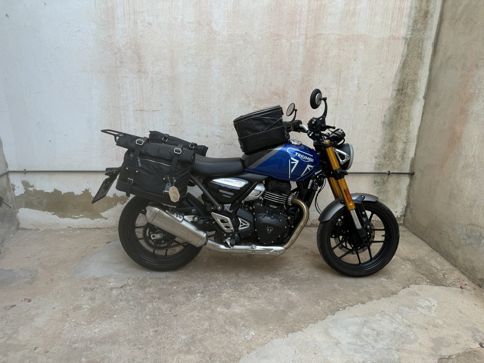 Full set Rear luggage carrier and racks for saddlebags Triumph Speed ...