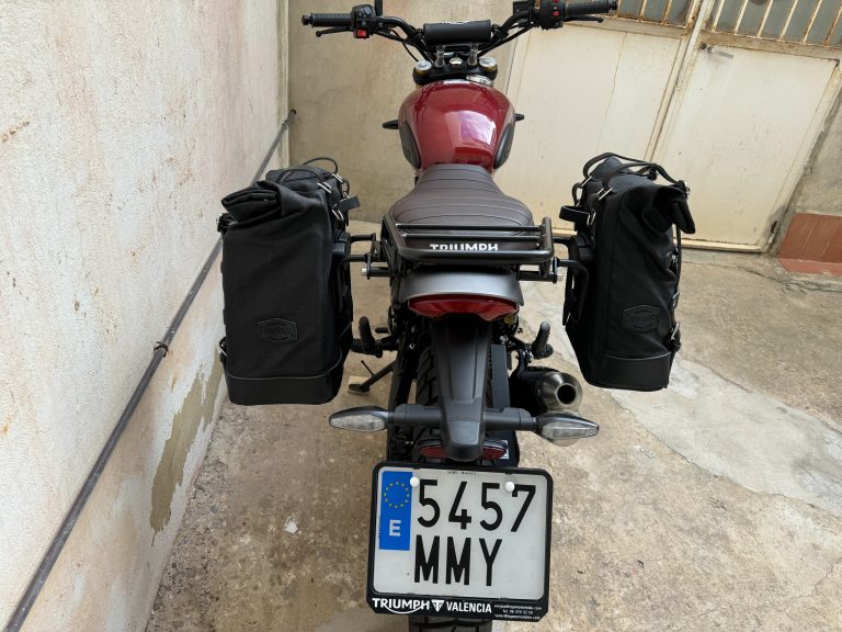 Full set Rear luggage carrier and racks for saddlebags Triumph 400X ...