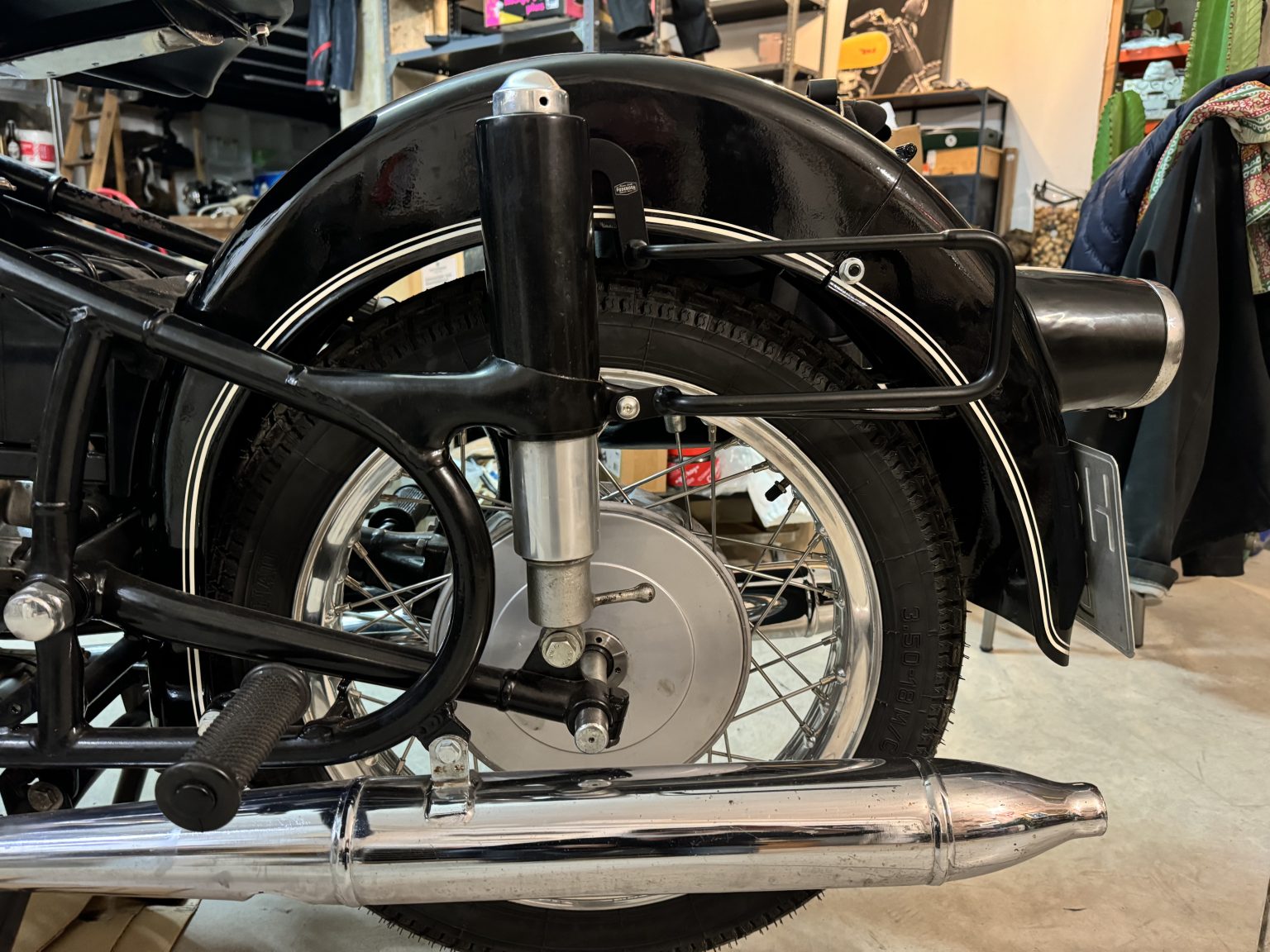 Heavy duty saddlebag rack (Both Sides) BMW R50 , R69 - Satin Black - La ...