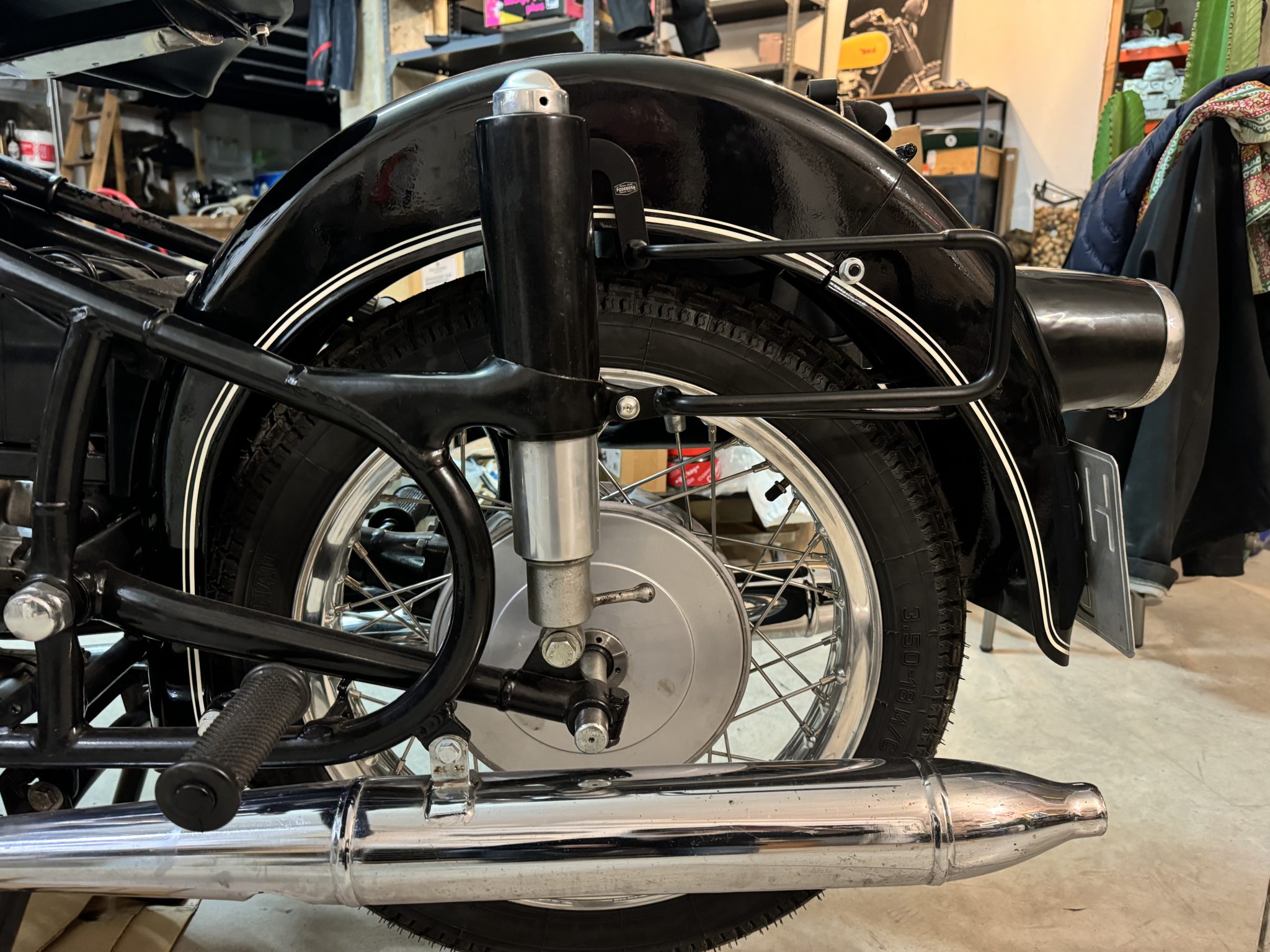 Heavy duty saddlebag rack (Both Sides) BMW R50 , R69 - Satin Black - La ...